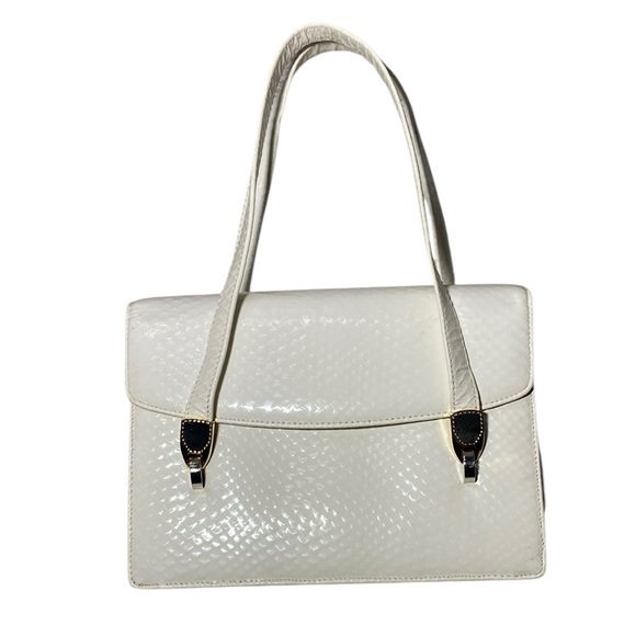 Koret | Bags | Vintage Koret Genuine Leather Handbag White With Red ...